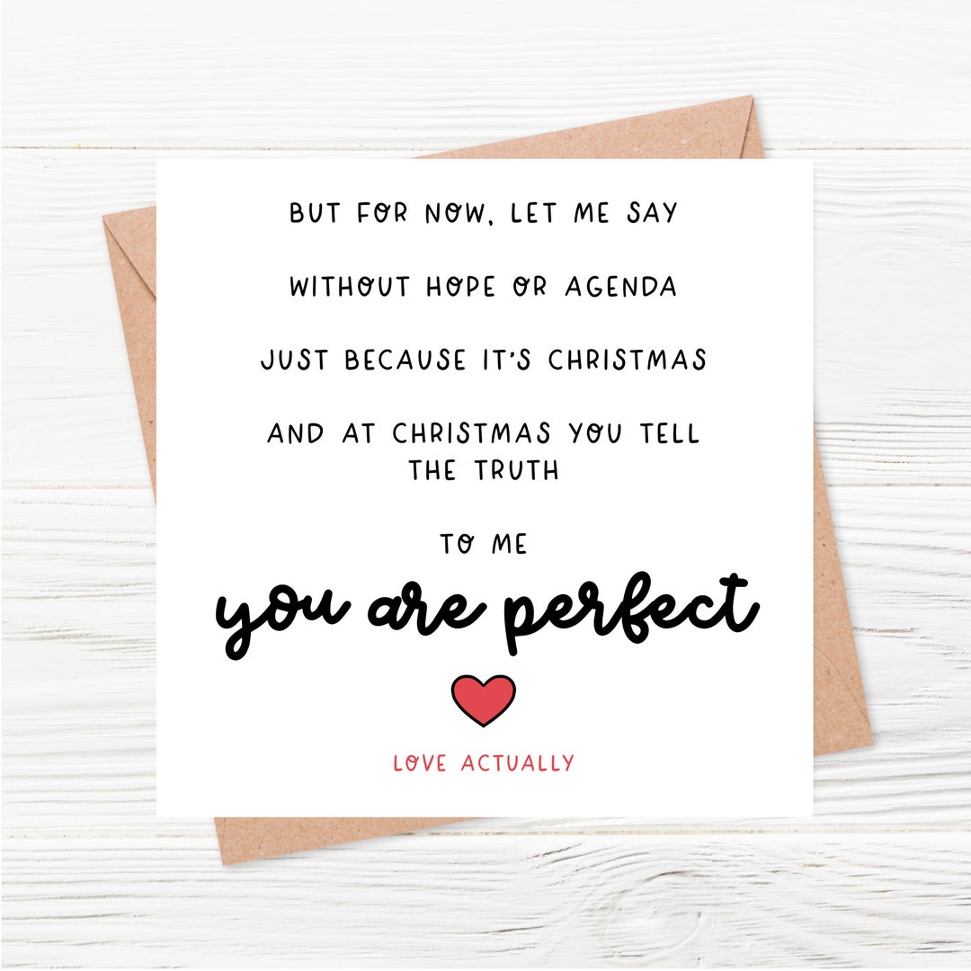 Love Actually Christmas Card Love Actually Quote Christmas Movie Quote ...