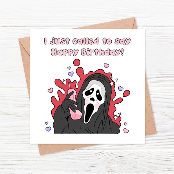 Scream Happy Birthday Card - Etsy UK