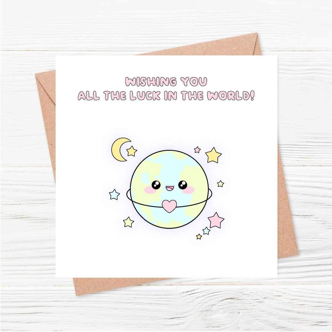 Good Luck Card Wishing You All the Luck in the World - Etsy