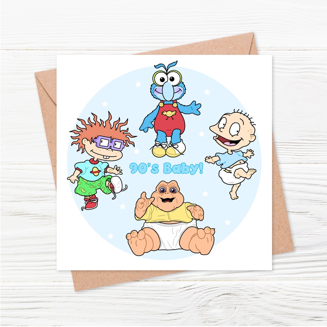 90's Baby Birthday Card | Rugrats | Chucky | Tommy | Muppet Babies ...