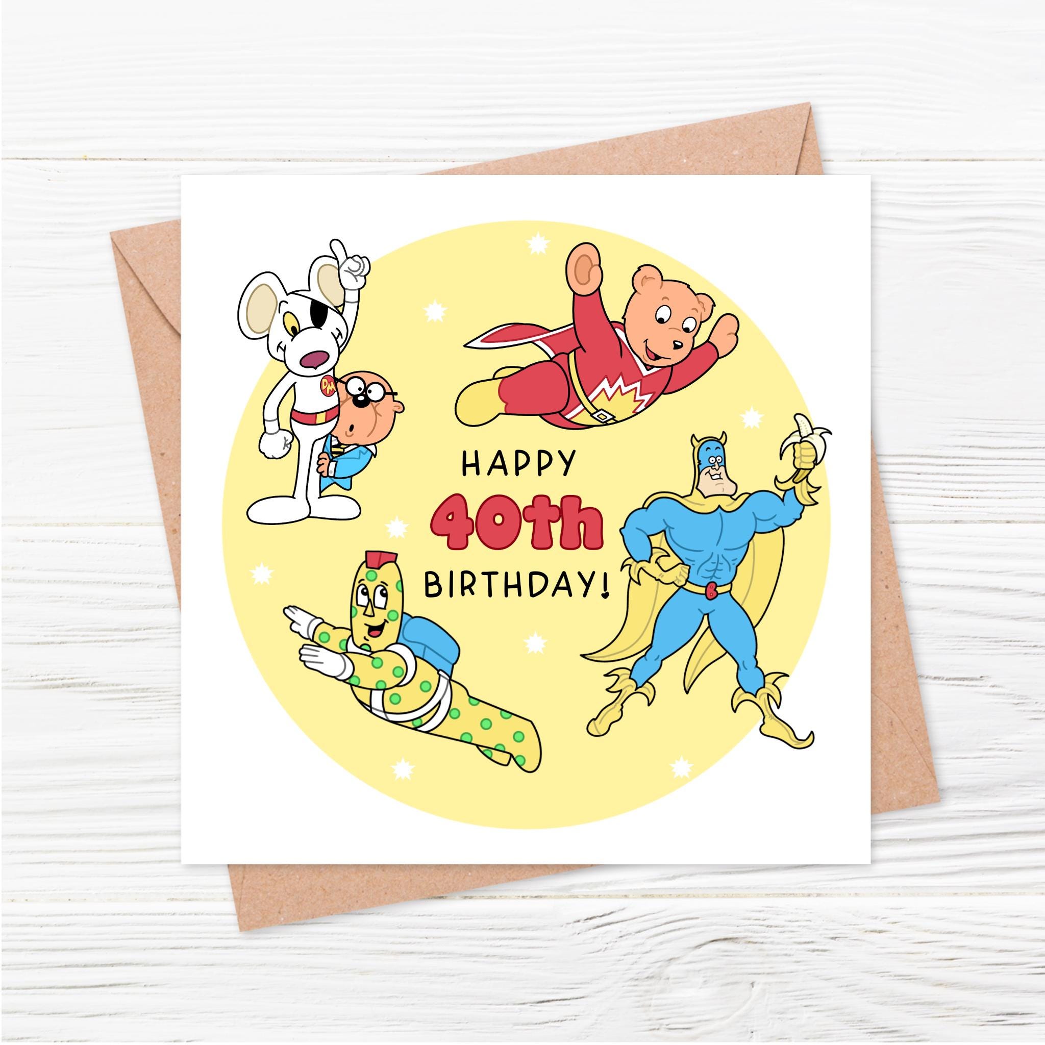 80’s Kid’s TV 40th Birthday Card | 40 Today | Children’s Television ...