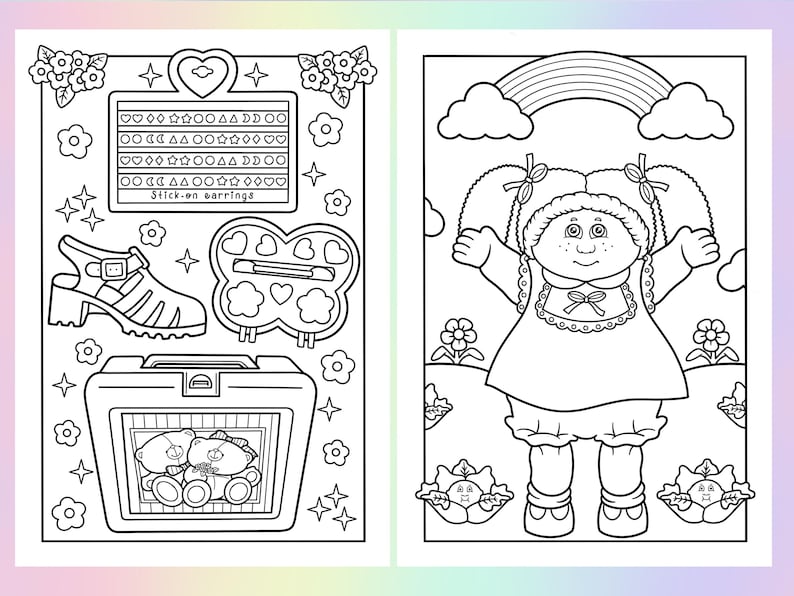 Childhood Memories Printable Colouring Pages, Nostalgic Toys / Memories ...
