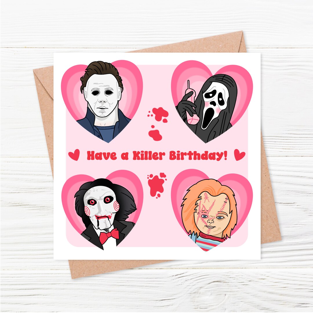 Scary Movie Birthday Card | Have a Killer Birthday | Card for Husband ...
