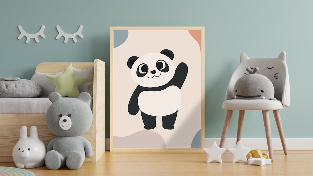 Panda Nursery Decor nursery Printable Wall Art kids Room Art nursery ...