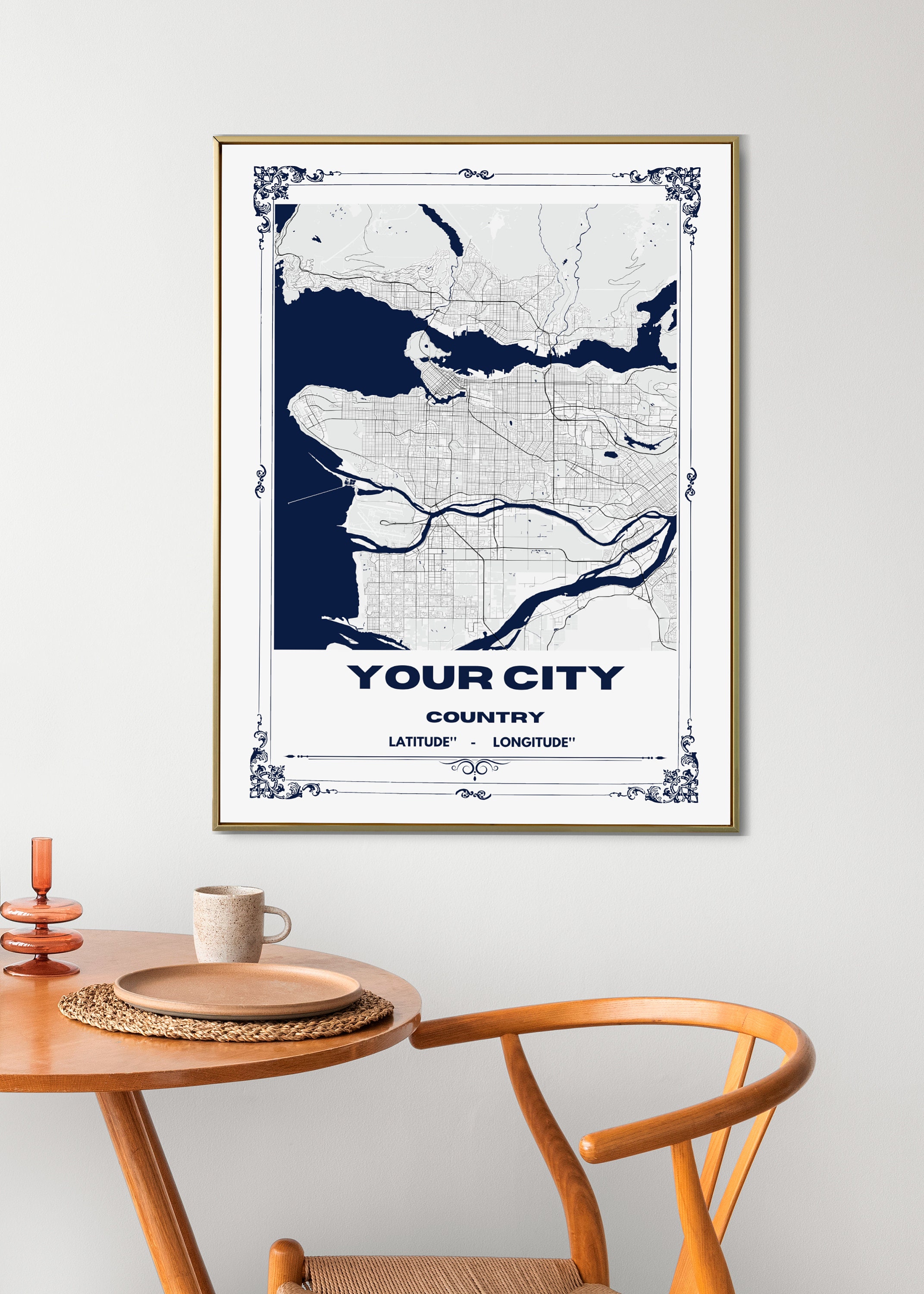 Mapa de ciudad personalizado / Póster de mapa personalizado / Mapa ...