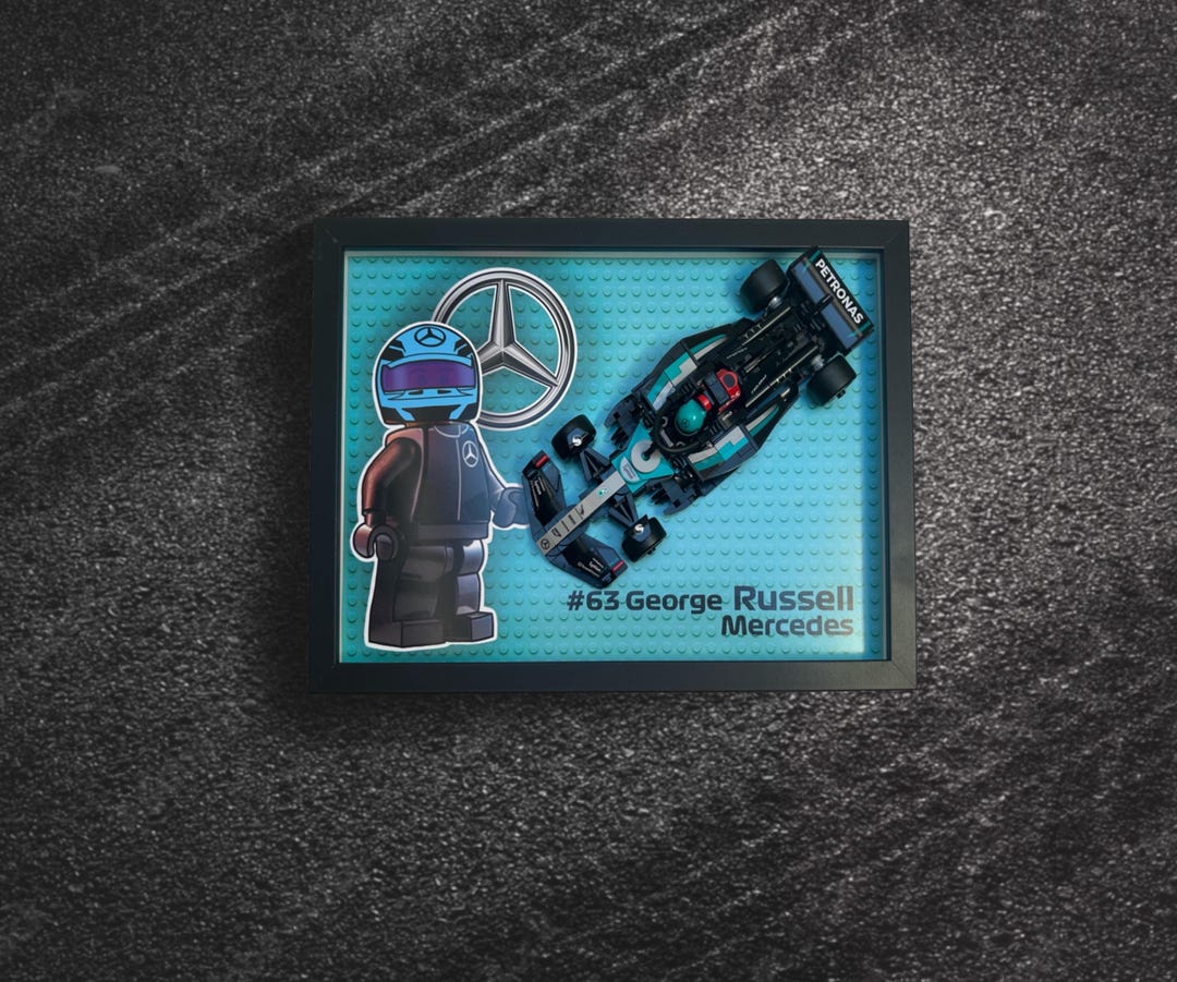 Russell #63 A4 Minifigure Background for Speed Champions F1 Car Frame ...