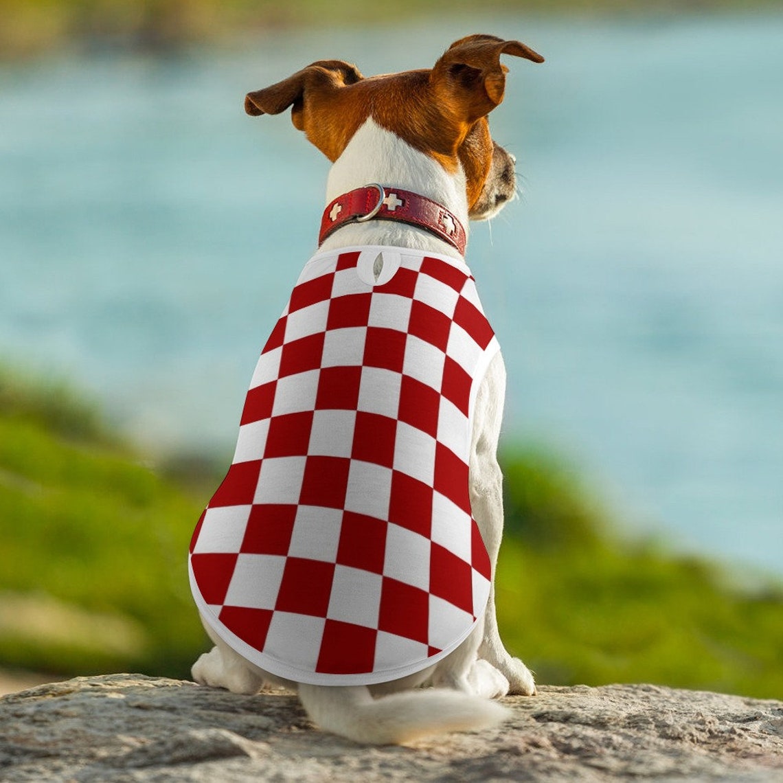 Croatian Design Pet Vest | Croatian Pet Gift | Checkered Dog Vest ...