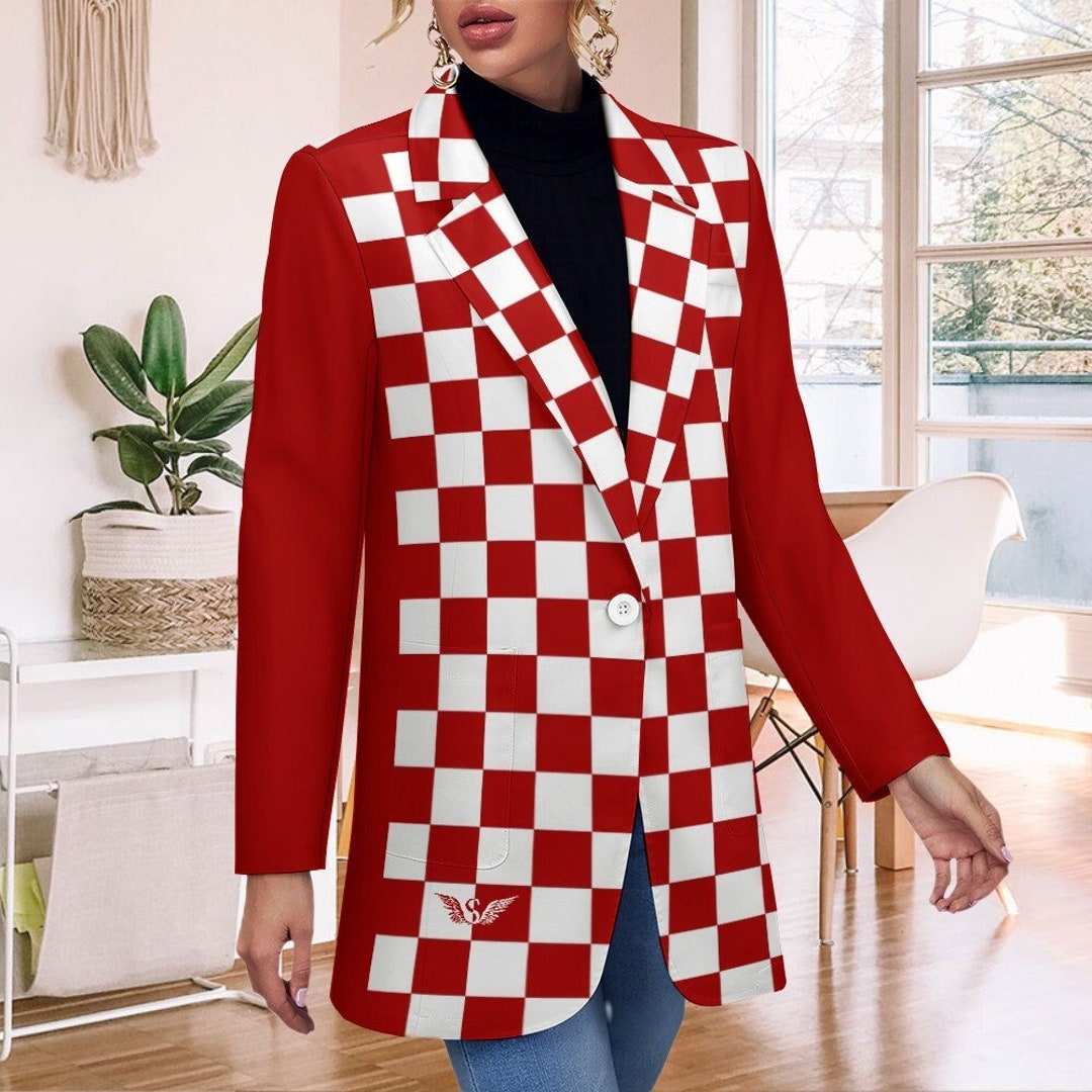 Women's Croatian Checkered Power Suit | Croatian Gift | Versatile Women ...