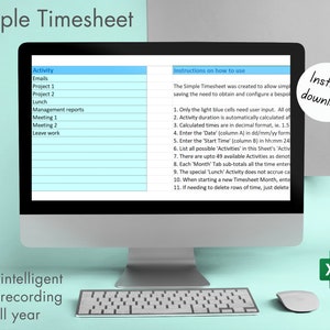 Simple Timesheet Automatic Activity Time Recording for Individual ...