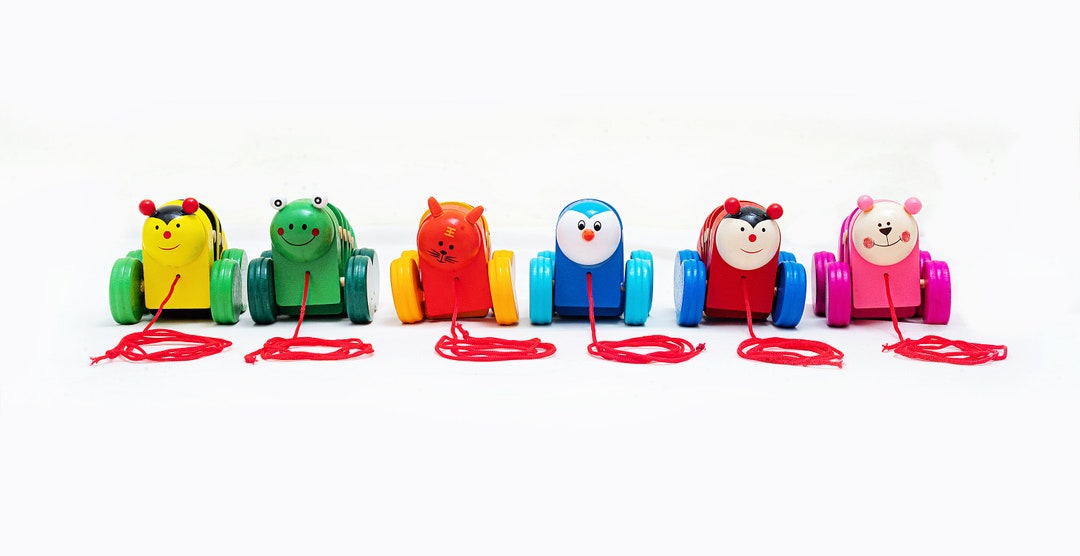 Wooden Toy Articulated Animals to Pull/handcrafted/gift for Children - Etsy