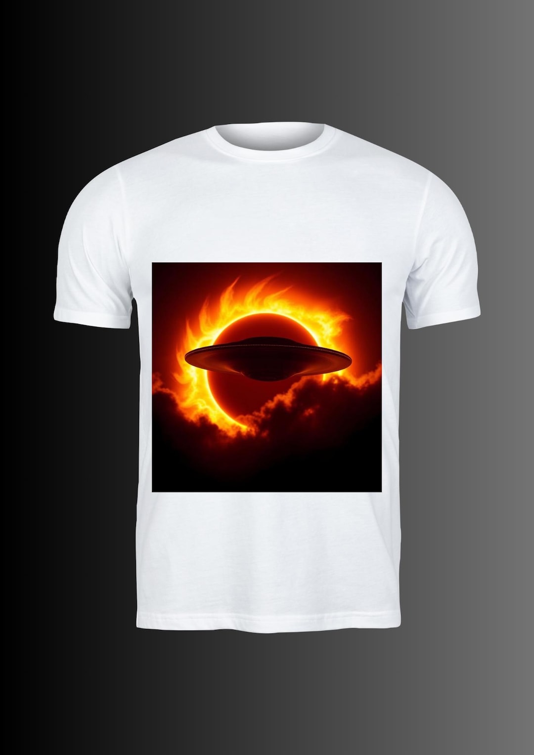 The UFO Eclipse PNG Downloadable Design - Etsy