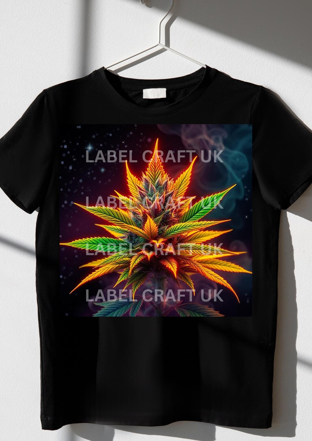 Cosmic Cannabis Bud PNG Weed Design With Starry Background, Rasta ...