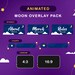 Moon Twitch Overlay Pack • Minimal Moon Streamer Package • Overlay ...