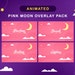 Pink Moon Twitch Overlay Pack • Minimal Pink Moon Streamer Package ...