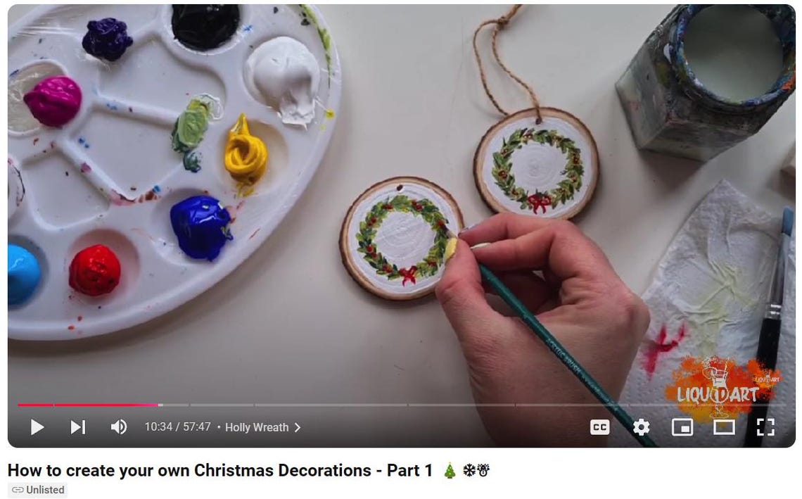 Make Your Own Christmas Decorations Step by Step Painting Tutorial - Etsy