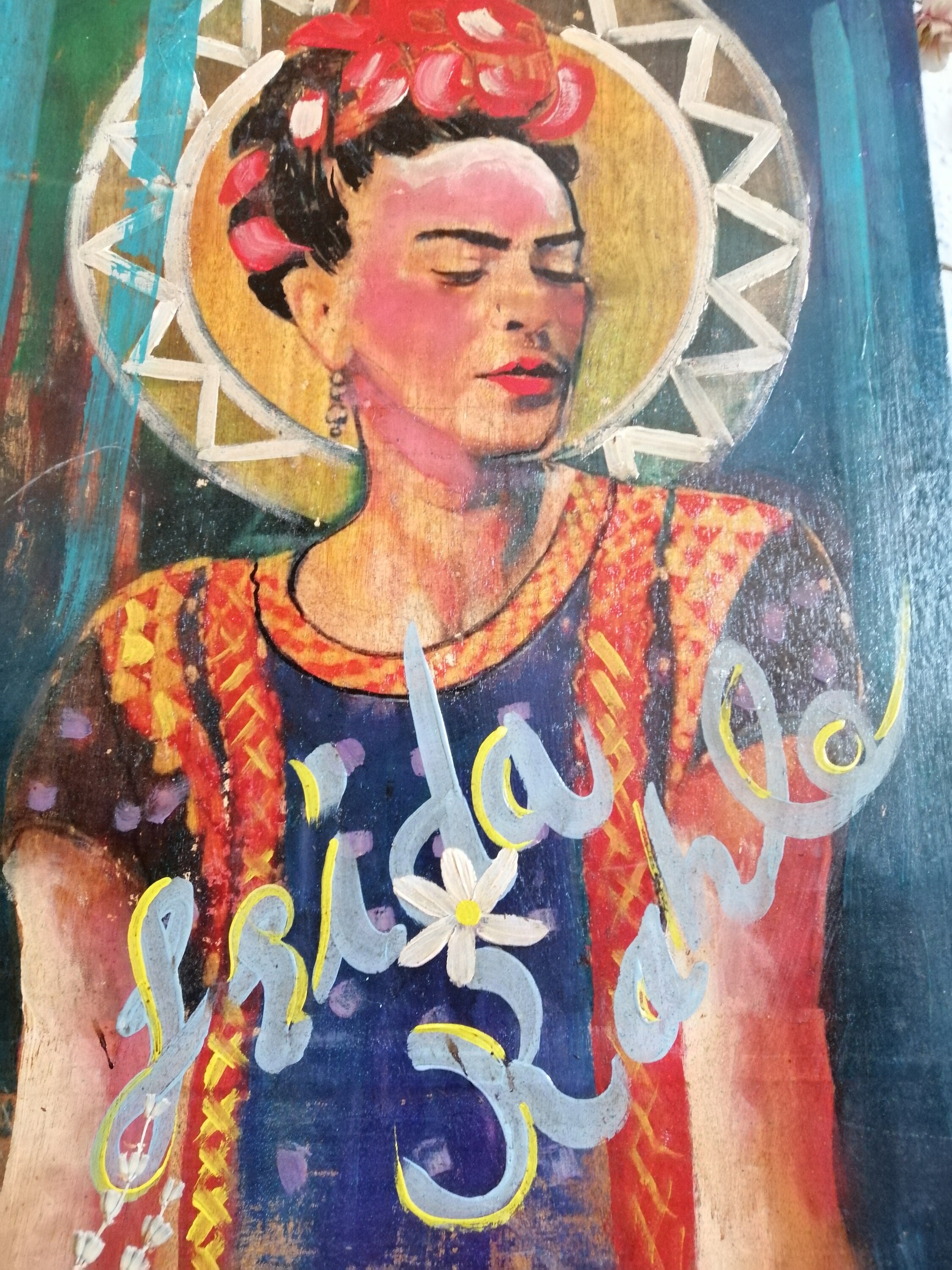 Hughome Wood Frida Kahlo Canvas Original Artwork Frida Oil - Etsy