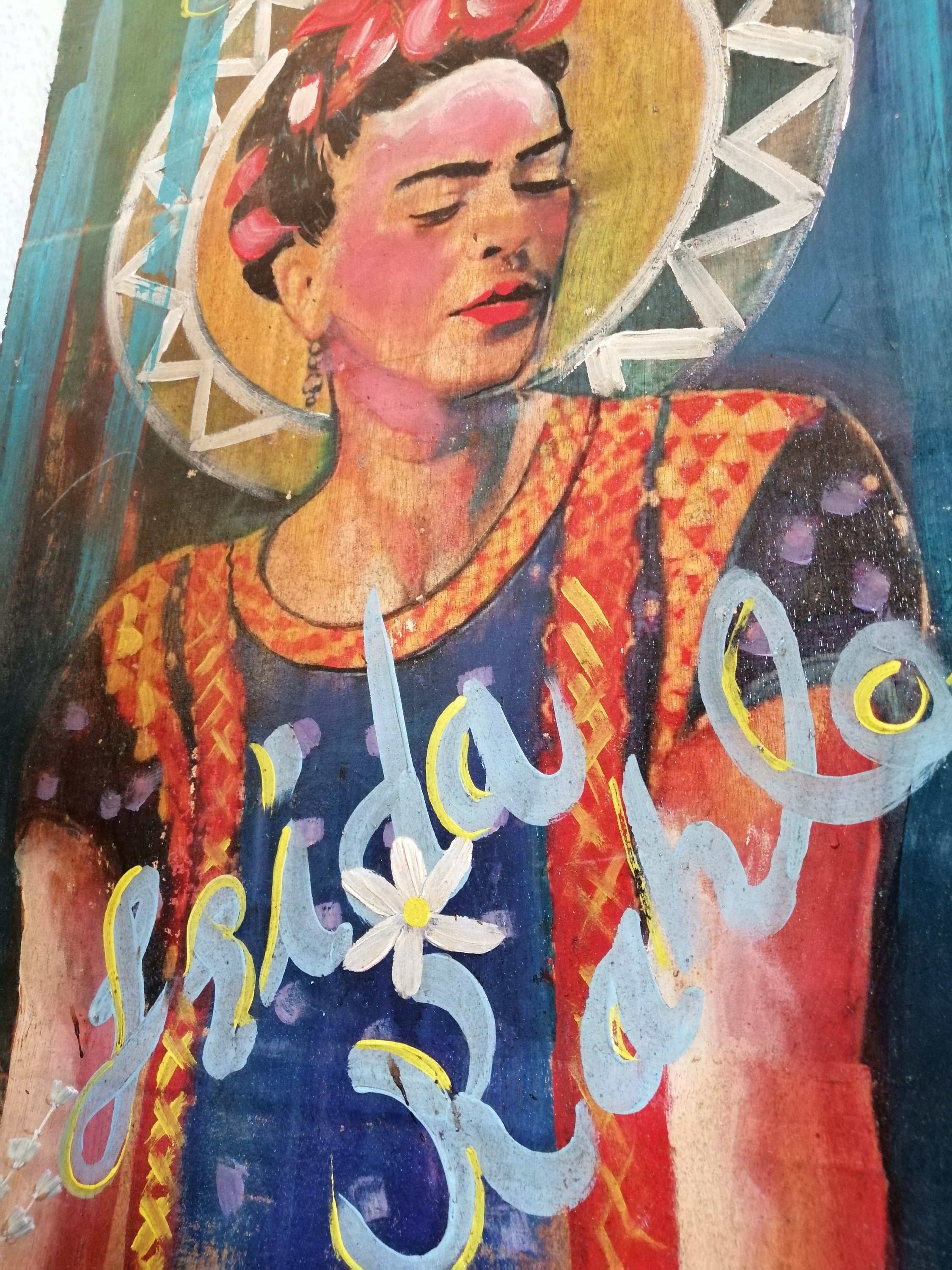 Hughome Wood Frida Kahlo Canvas Original Artwork Frida Oil - Etsy