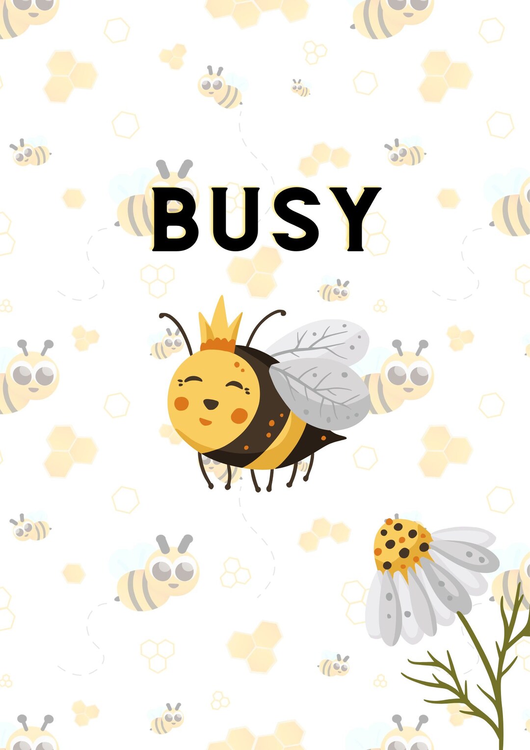 Busy Bee - Motivational Office Wall Art - Etsy