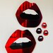 MINI Red Lip Mirror Acrylic Mirror Lip Decor Red Lips - Etsy
