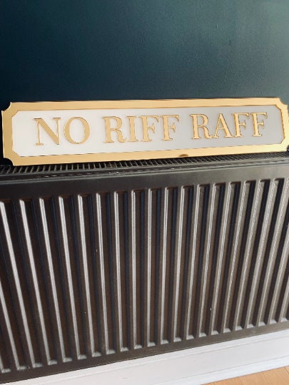 NO RIFF RAFF Street Style Sign, Wall Decor. - Etsy