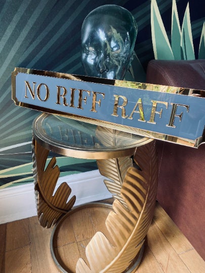 NO RIFF RAFF Street Style Sign, Wall Decor. - Etsy