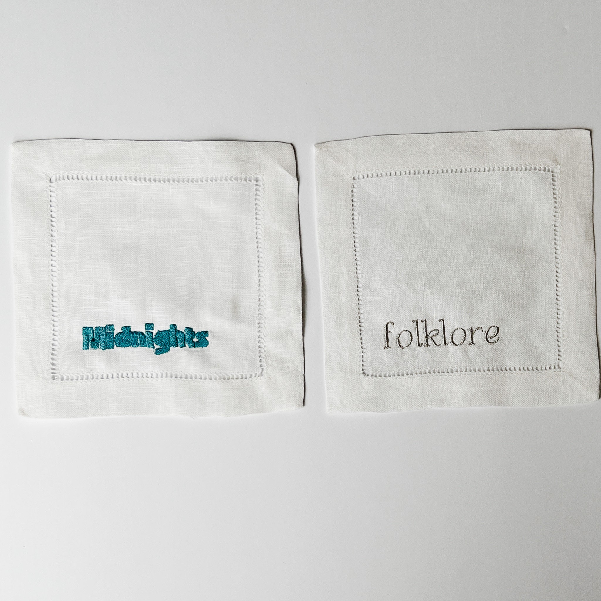 Taylor Swift Album Embroidered Linen Cocktail Napkins | Swifties ...