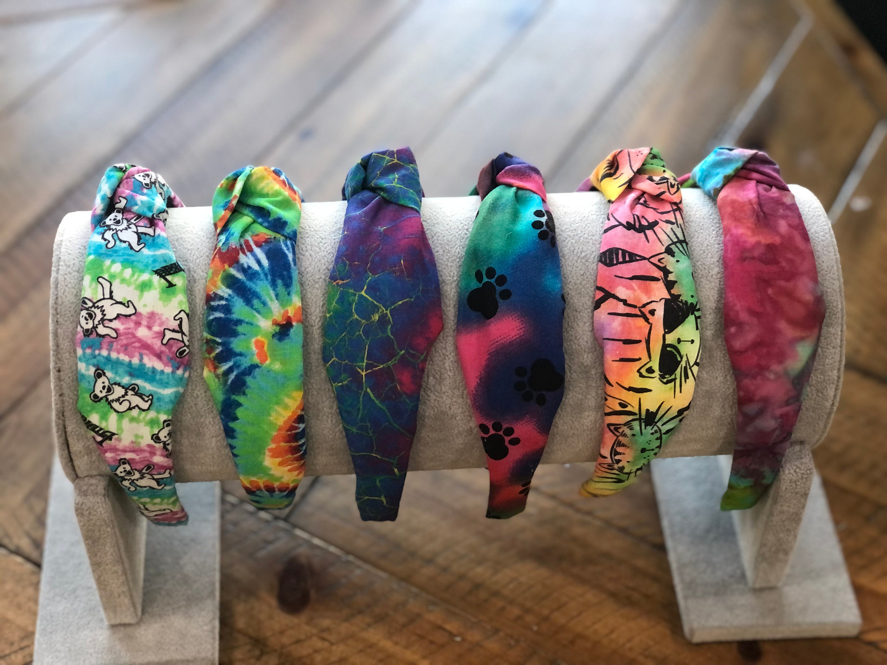 Knotted Headbands Tie Dye Headbands Tie Dye Grateful Dead - Etsy