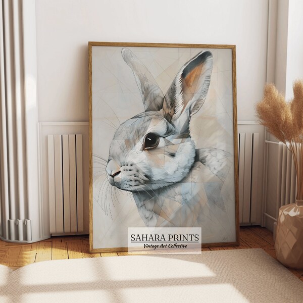 Abstract Bunny - Etsy