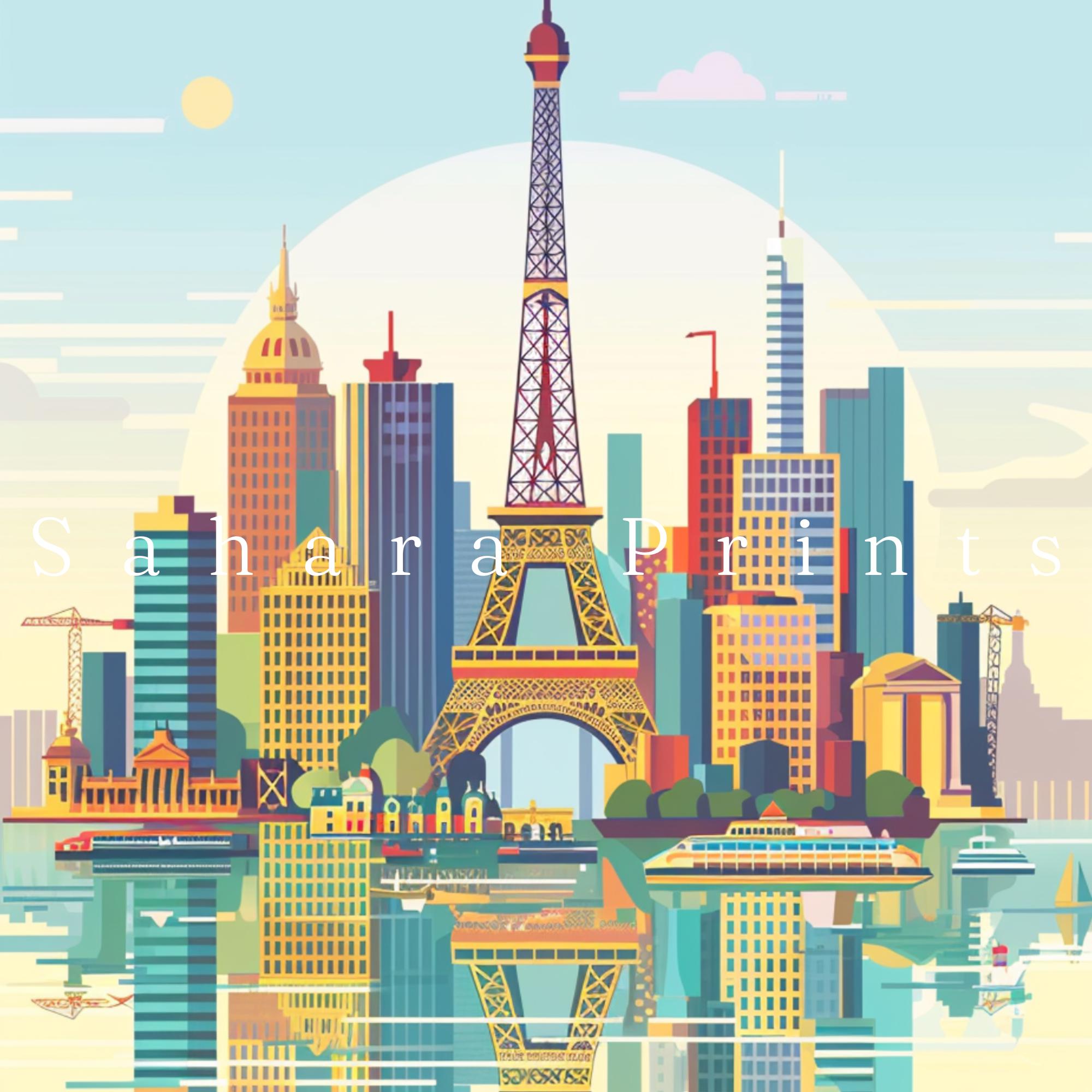 Paris Wall Art | Cityscape Travel Print | Iconic Poster | Perfect ...