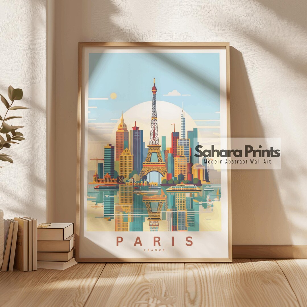 Paris Wall Art | Cityscape Travel Print | Iconic Poster | Perfect ...