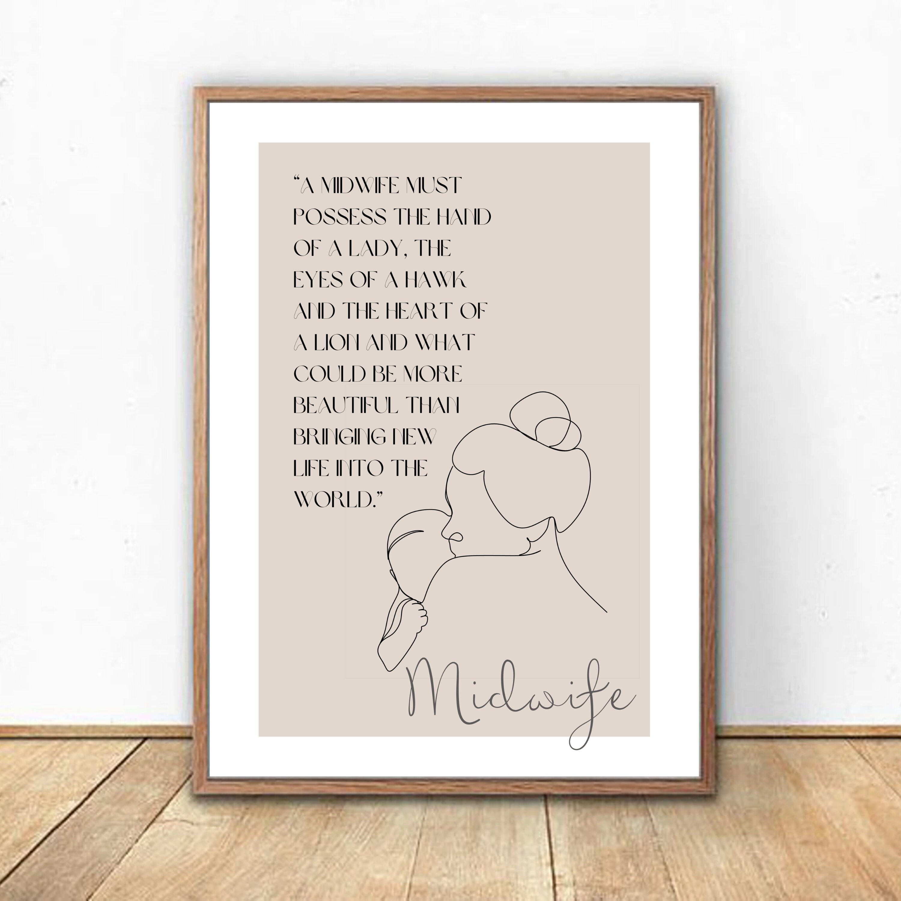 Midwife Art Gift for Midwife - Etsy Australia
