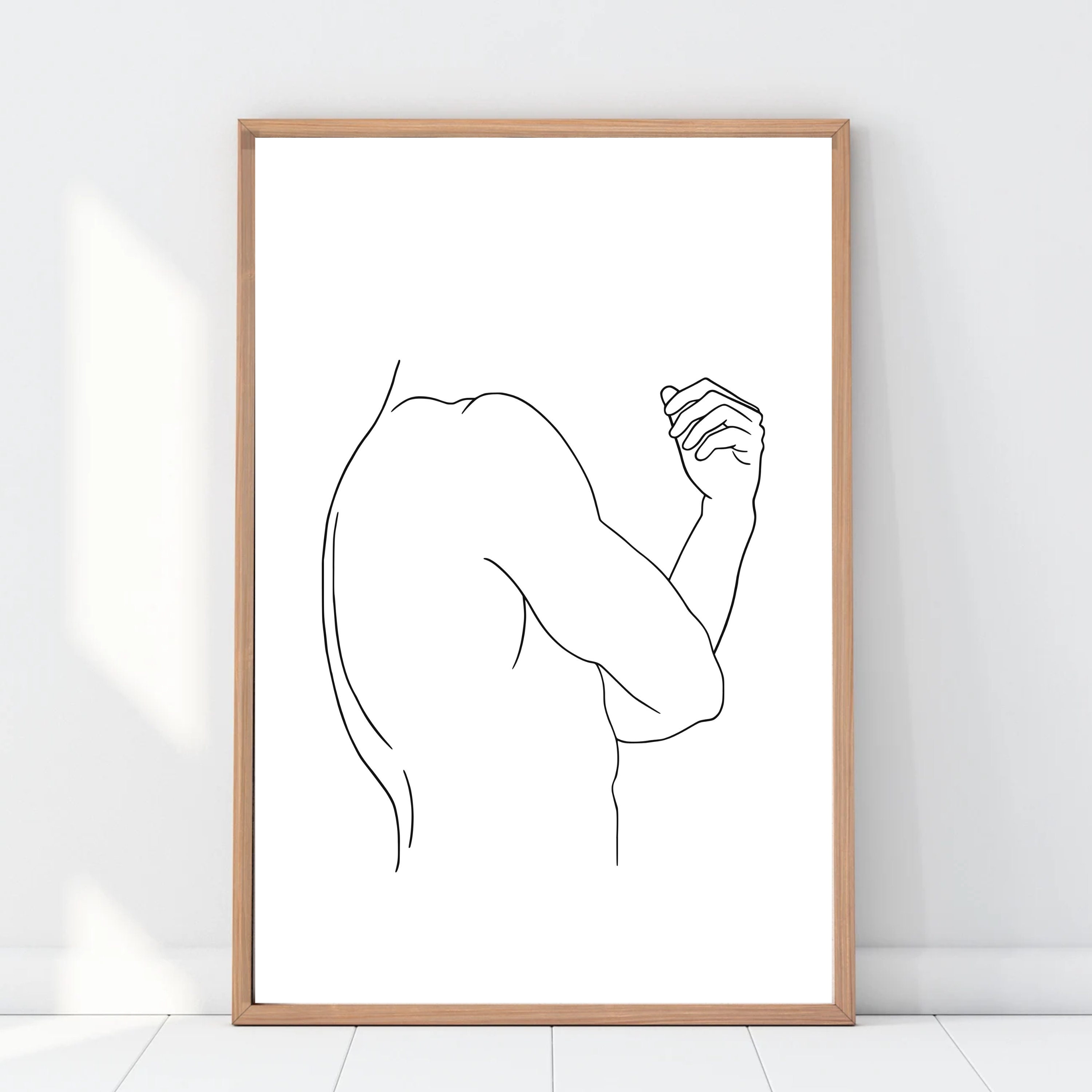 Chest Man Line Art Muscle Male Body - Etsy