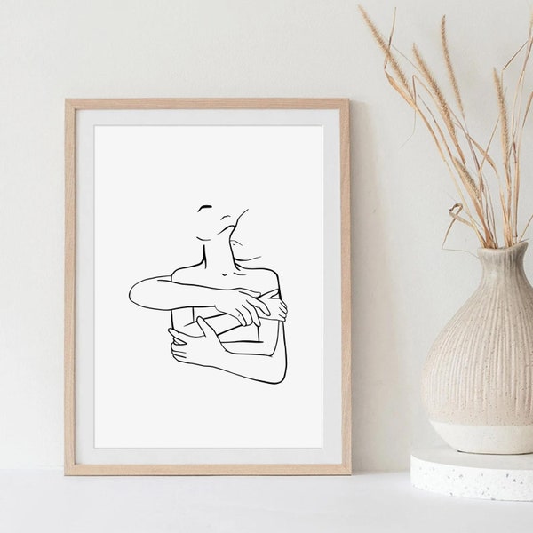 Women From Behind Line Art - Etsy