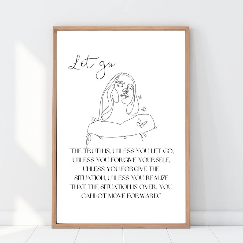 Let Go Affirmations and Move Forward Poster Fight Depression - Etsy Let Go Affirmations and Move Forward Poster Fight Depression - Etsy