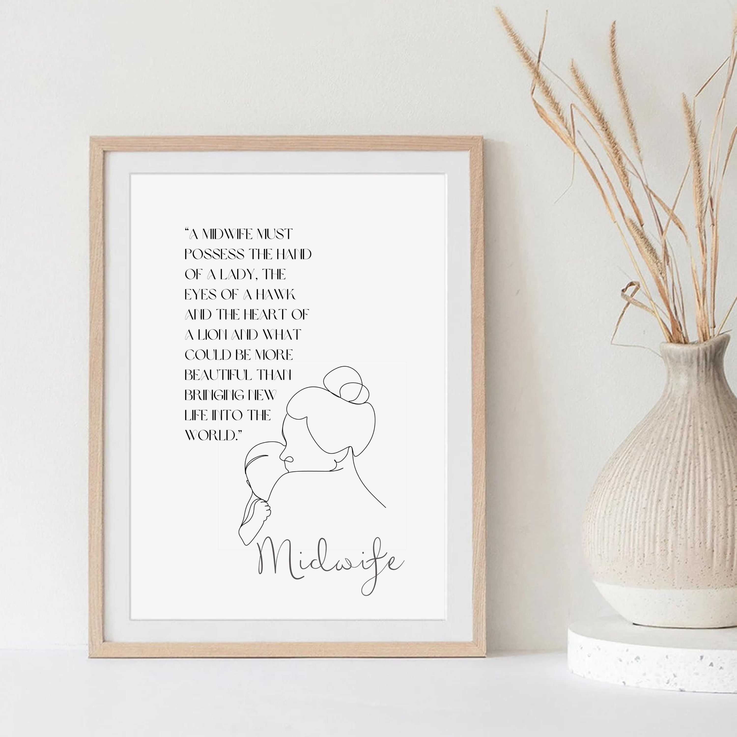 Midwife Art Gift for Midwife - Etsy Australia