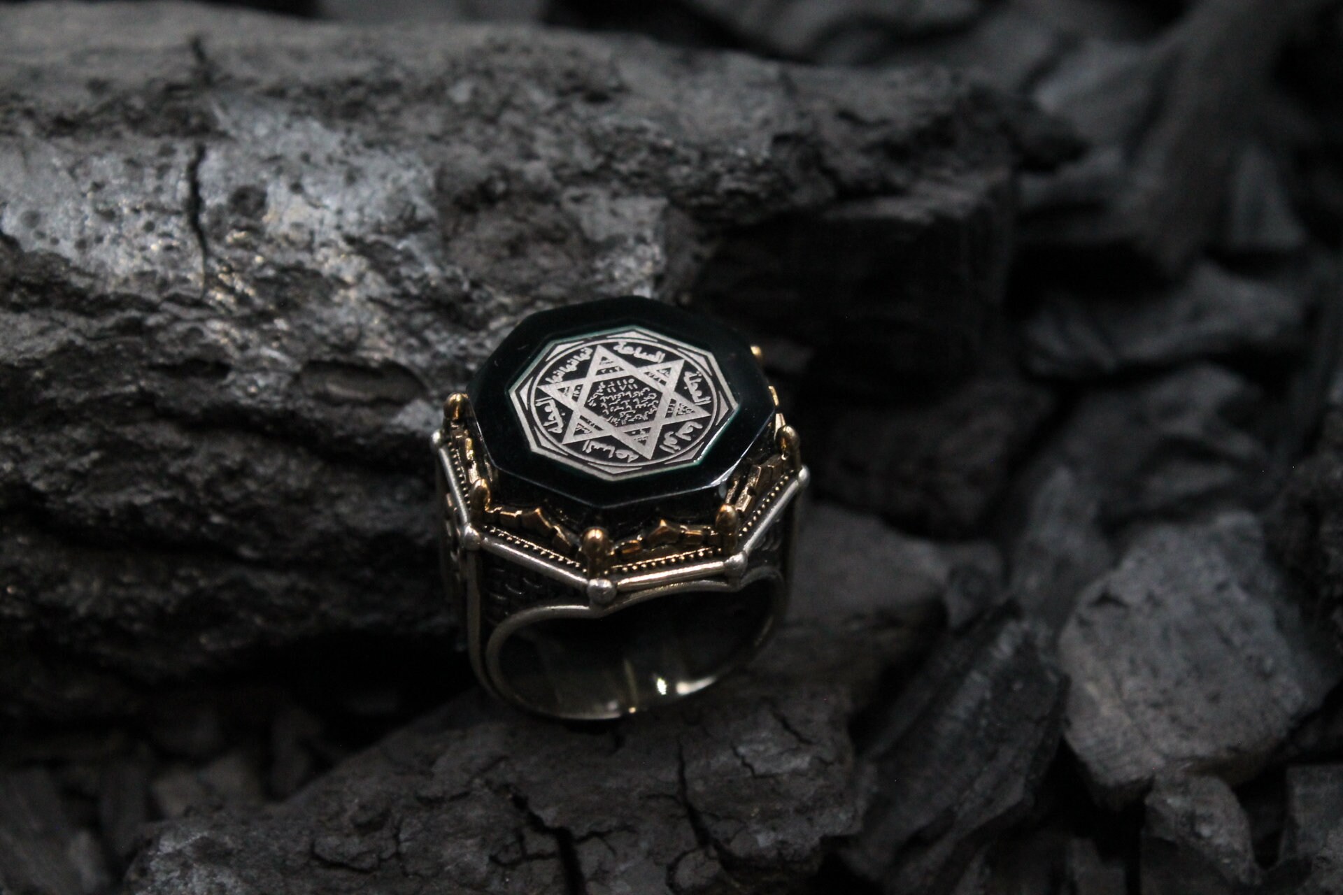 Secret Seal of Solomon Ring , King Solomon Ring , Silver Ring for Men ...
