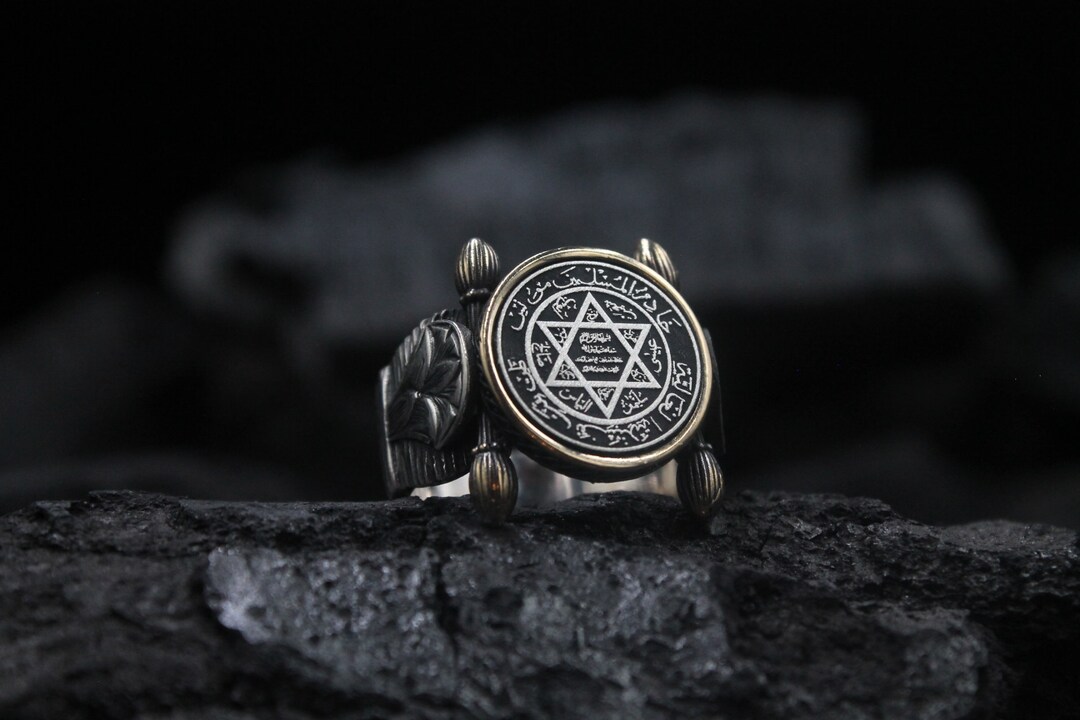 Secret Seal of Solomon Ring King Solomon Ring Silver Ring - Etsy