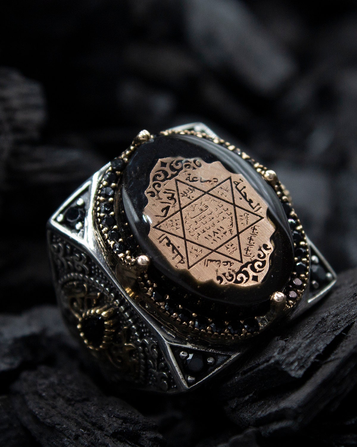 Secret Seal of Solomon Ring , King Solomon Ring , Silver Ring for Men ...