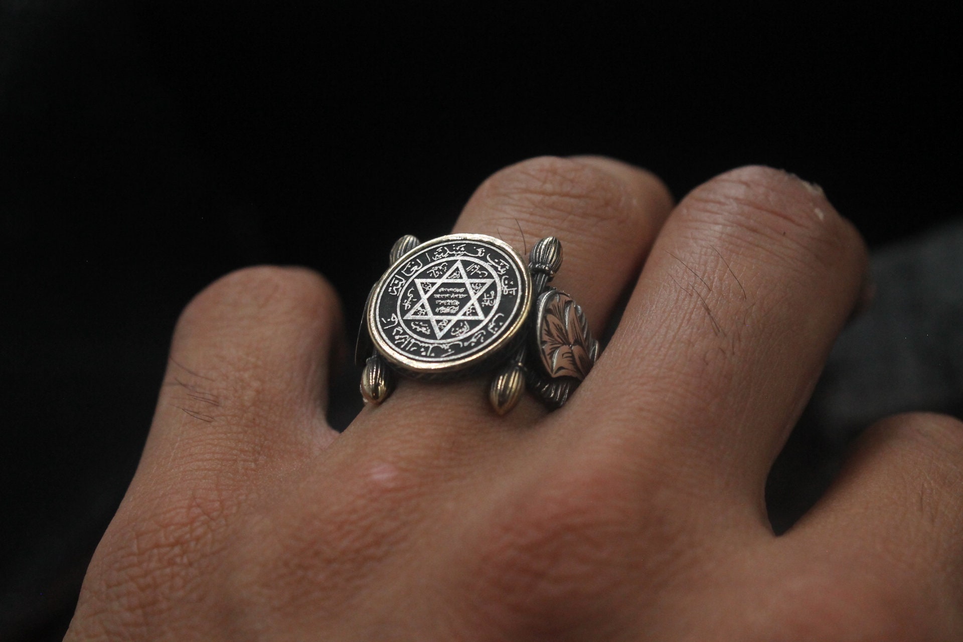 Secret Seal of Solomon Ring King Solomon Ring Silver Ring - Etsy
