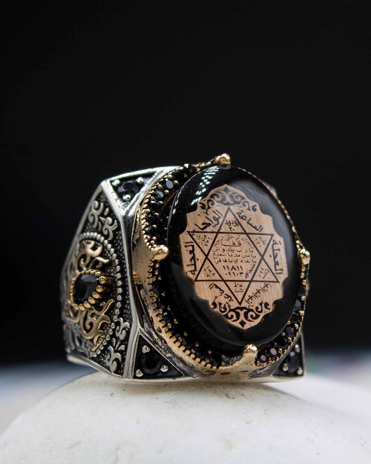 Secret Seal of Solomon Ring , King Solomon Ring , Silver Ring for Men ...