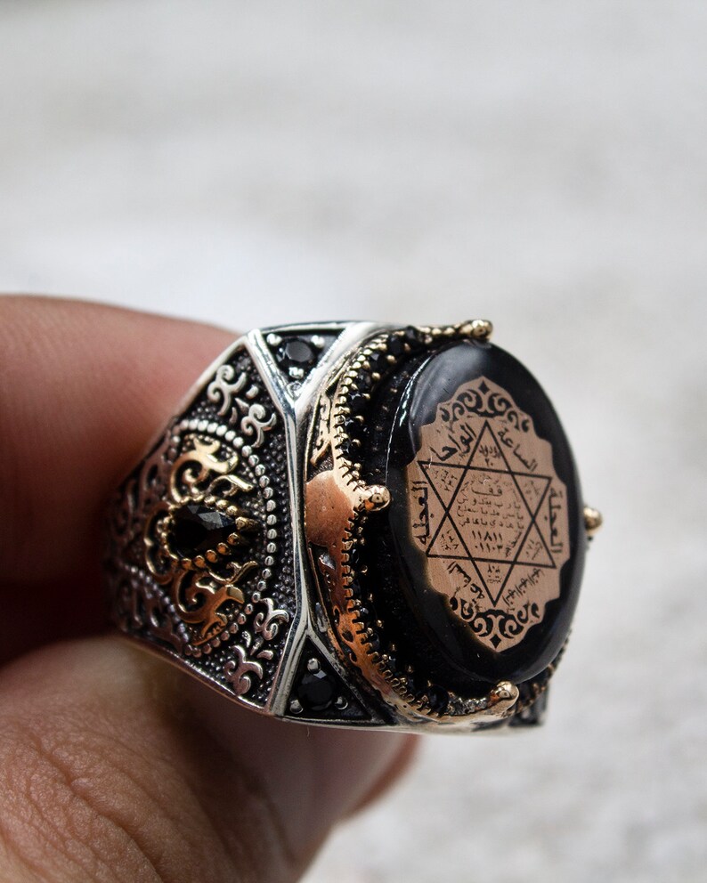 Secret Seal of Solomon Ring , King Solomon Ring , Silver Ring for Men ...