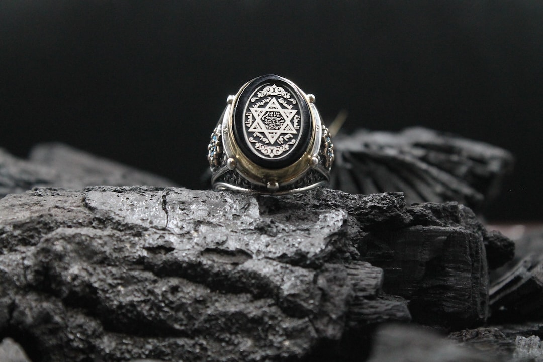 Secret Seal of Solomon Ring , King Solomon Ring , Silver Ring for Men ...