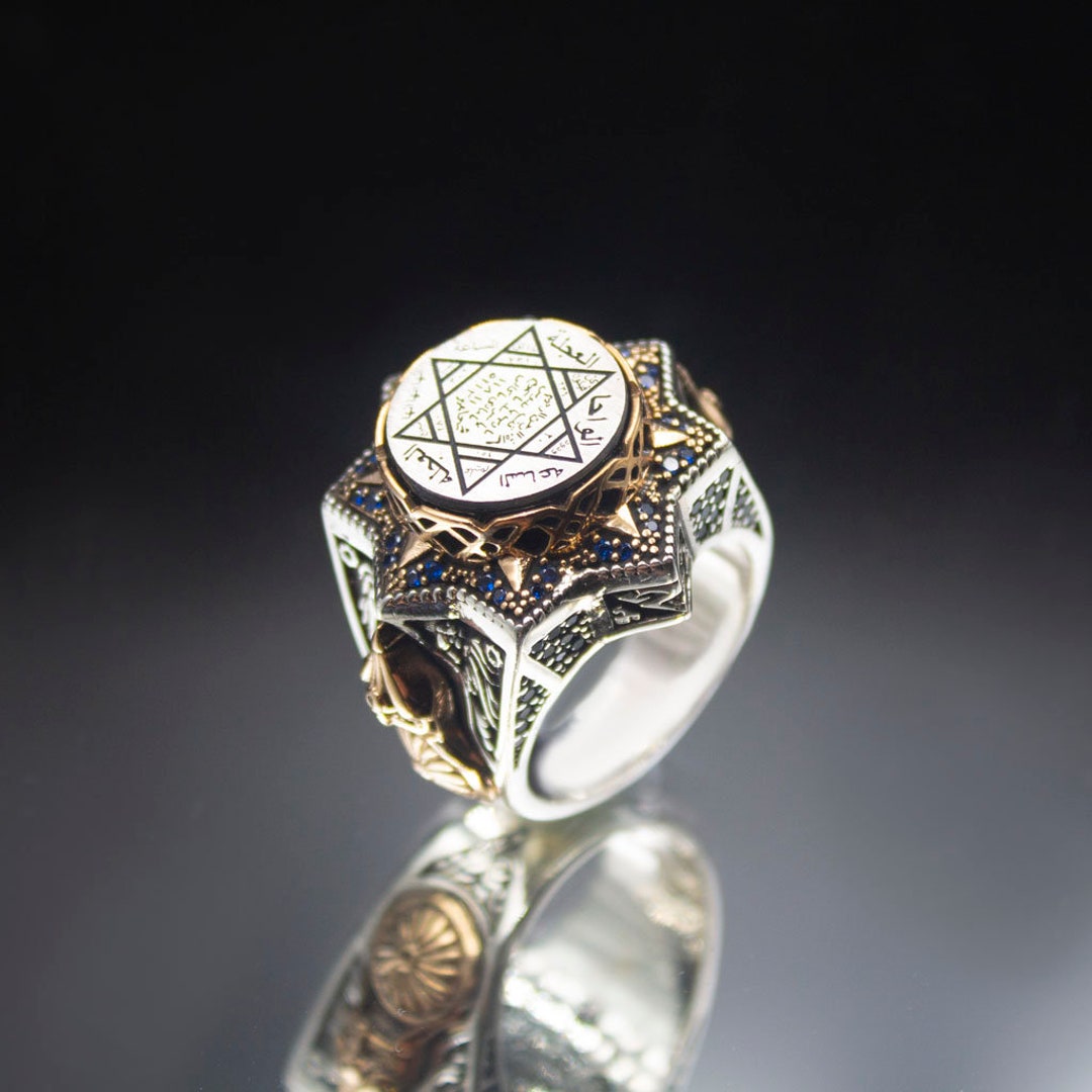 Secret Seal of Solomon Ring , King Solomon Ring , Silver Ring for Men ...