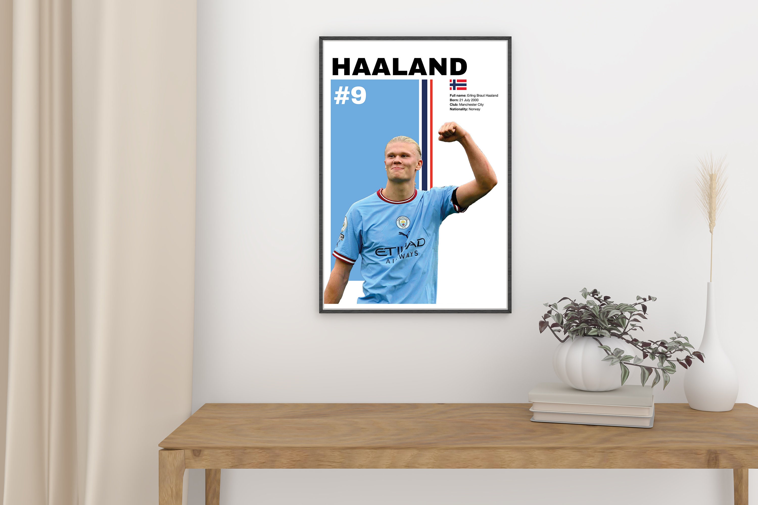 Erling Haaland Poster Manchester City Poster A4 A3 A2 A1 - Etsy