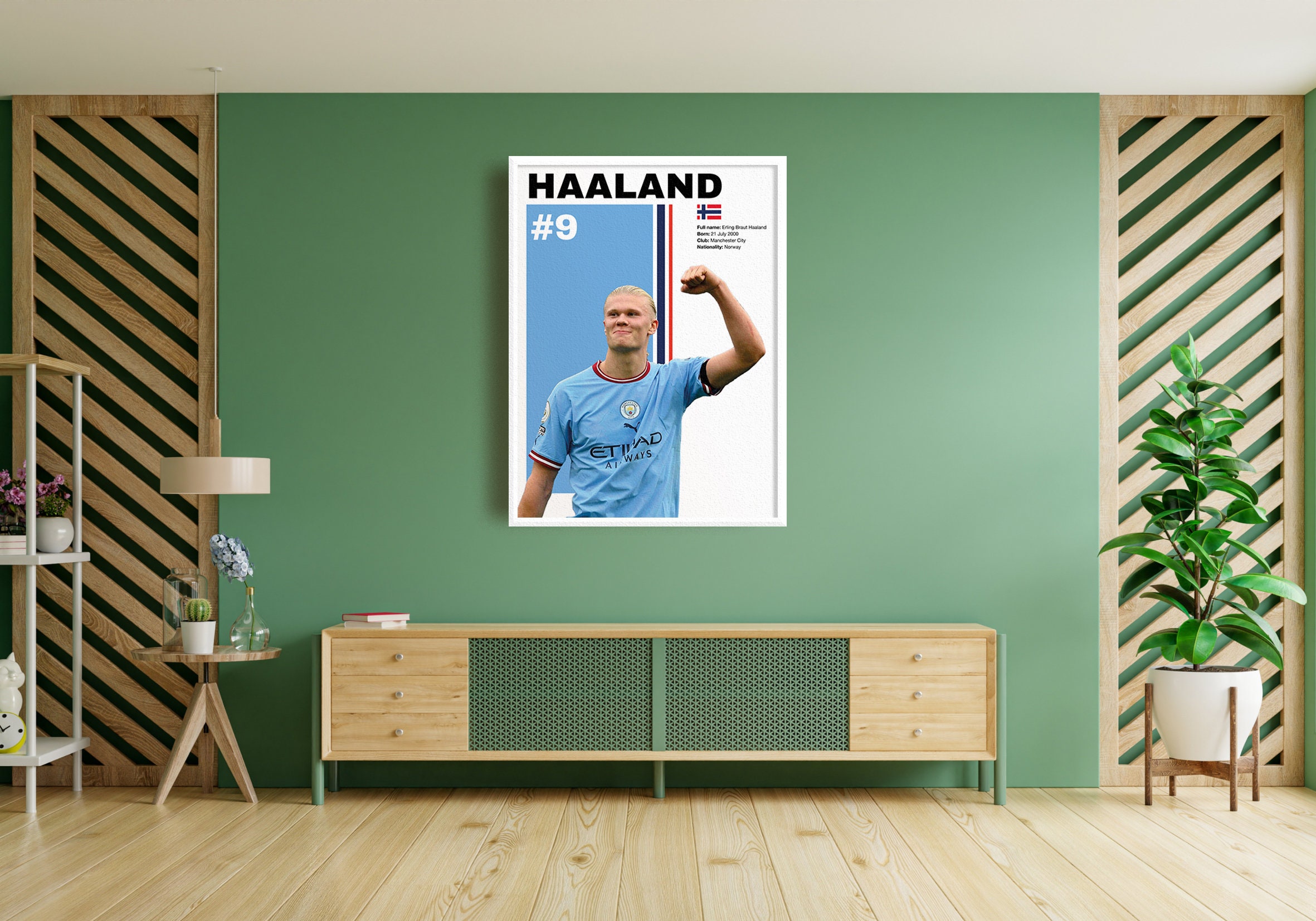 Erling Haaland Poster Manchester City Poster A4 A3 A2 A1 - Etsy