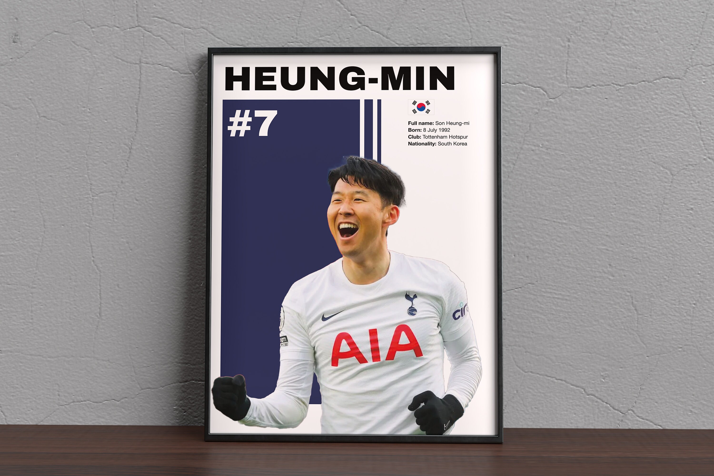 Son Heung-min Poster, Tottenham Hotspur Poster A4 A3 A2 A1 Print Retro ...