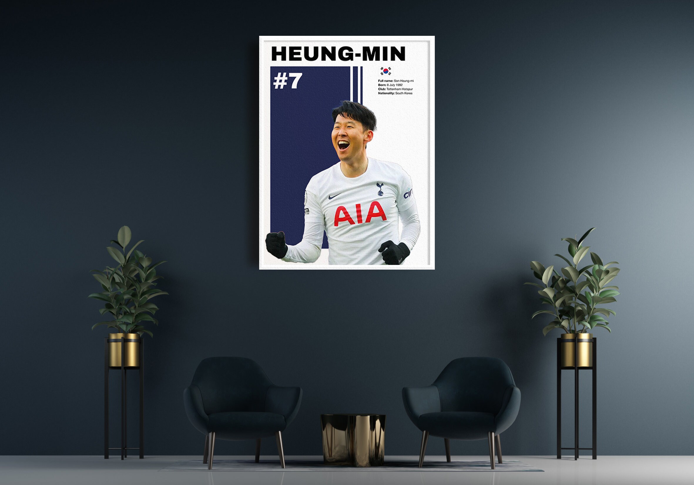 Son Heung-min Poster, Tottenham Hotspur Poster A4 A3 A2 A1 Print Retro ...