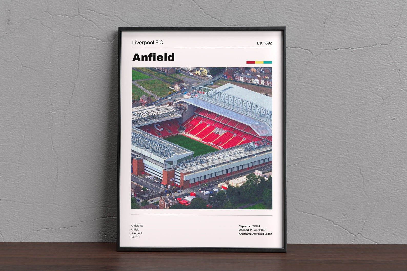 Liverpool Football Poster Anfield Stadium A4 A3 A2 Print Steven Gerrard ...