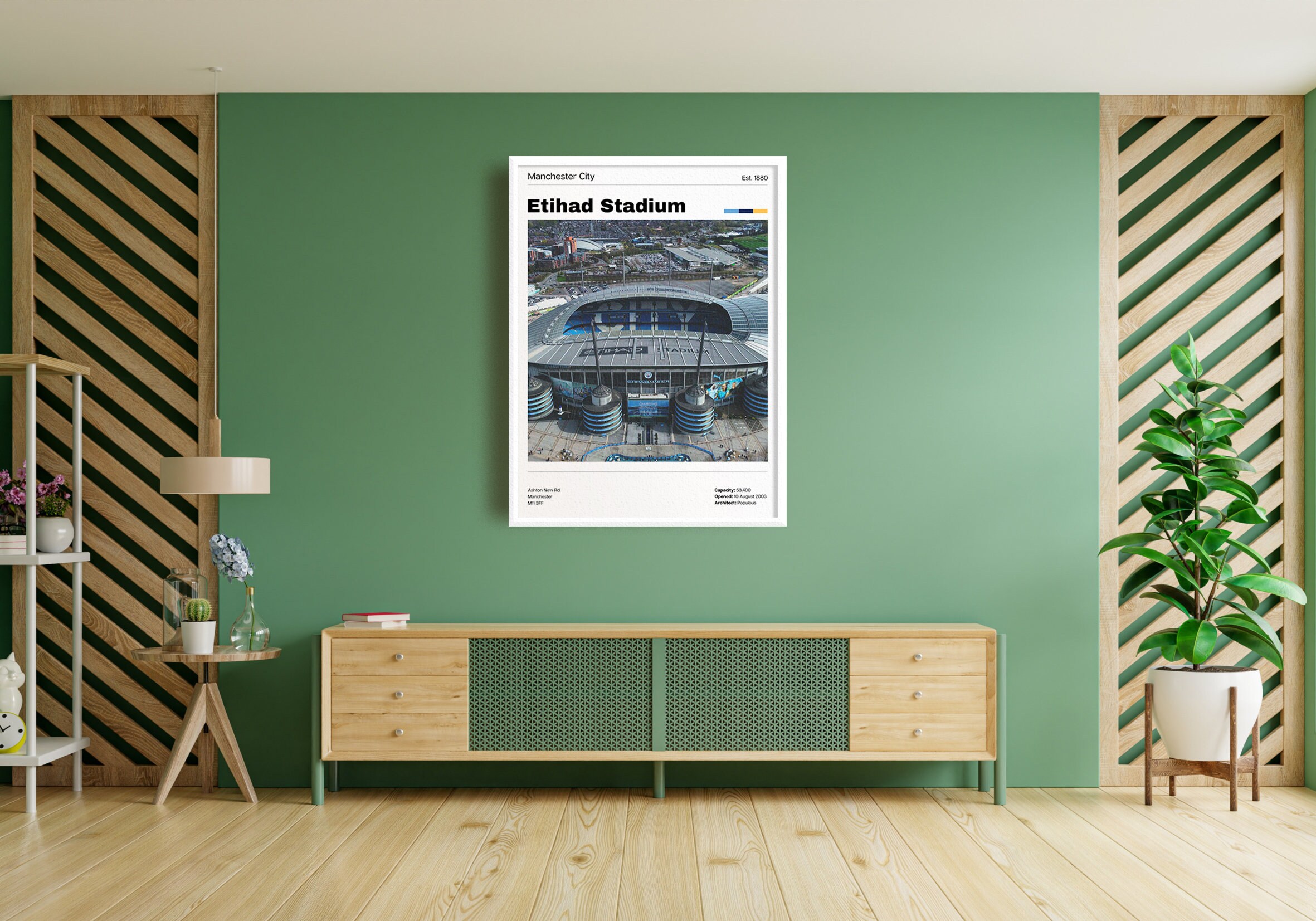 Manchester City Poster Etihad Stadium A4 A3 A2 Print Erling - Etsy UK