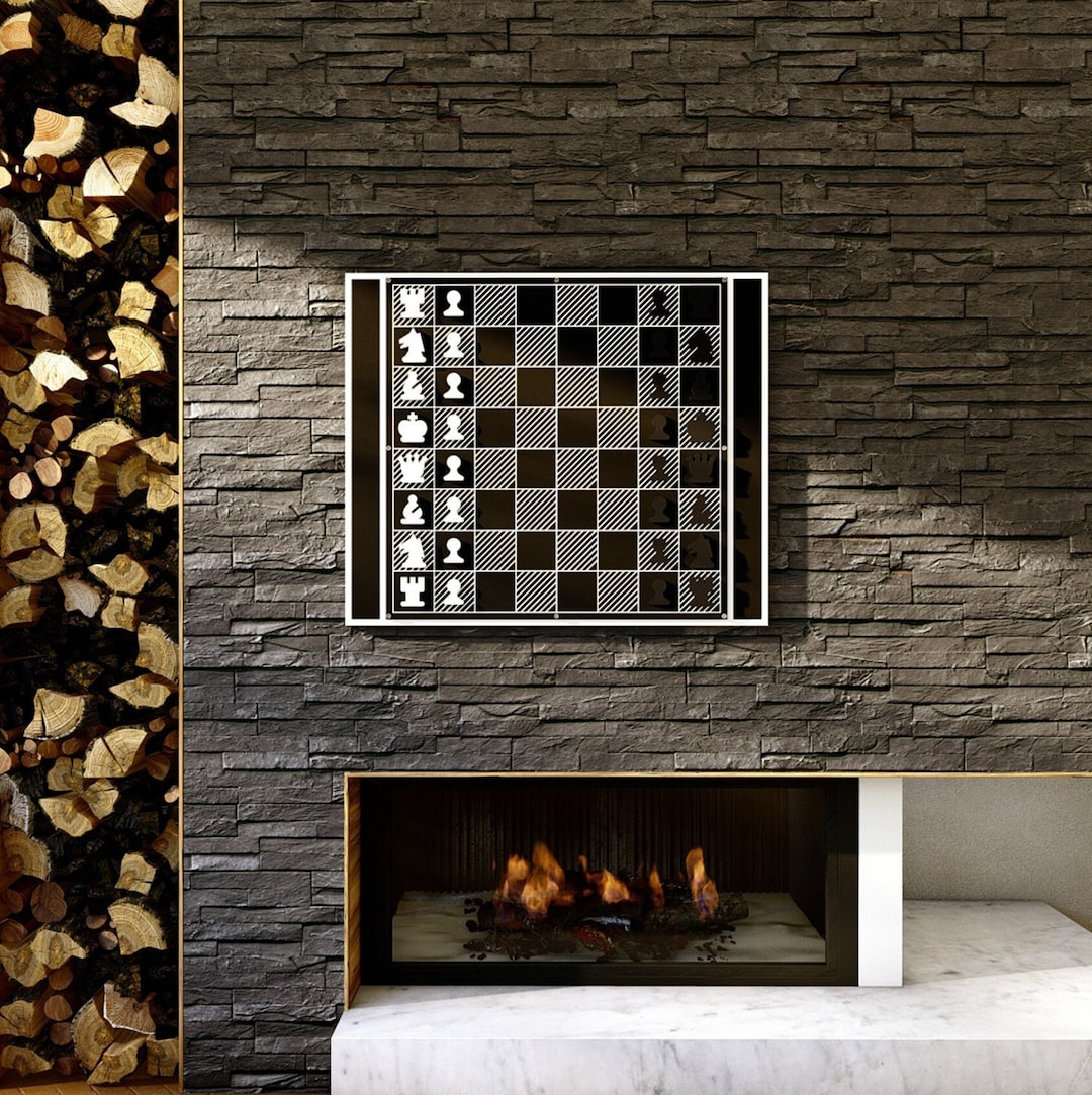 Wall Hanging Chess Board, Metal Wall Decor, Wall Chess Game, Metal Wall ...